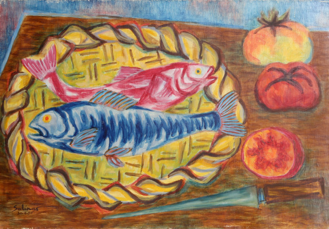 Poisson et Tomates, 182, Laurent Marcel Salinas, 21x15 - Beach Style ...