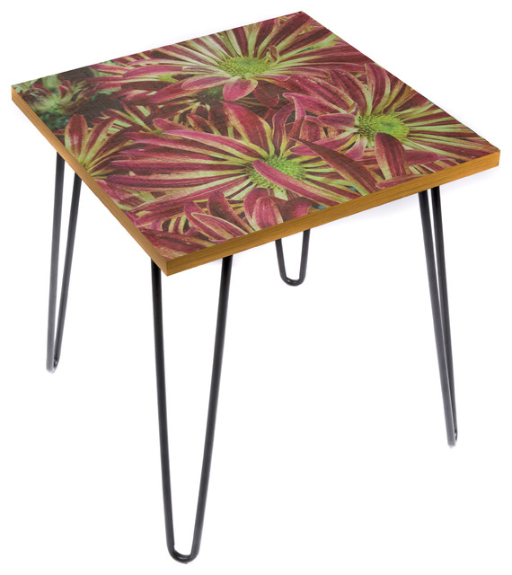 Brilliant Blossoms Side Table, 20" - Traditional - Side Tables And End ...