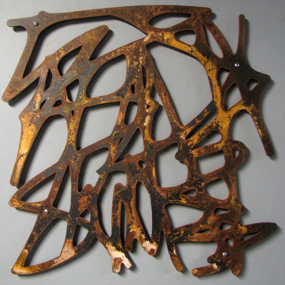 Rusted Steel Wall Art - Modern - Los Angeles - by Moda Industria