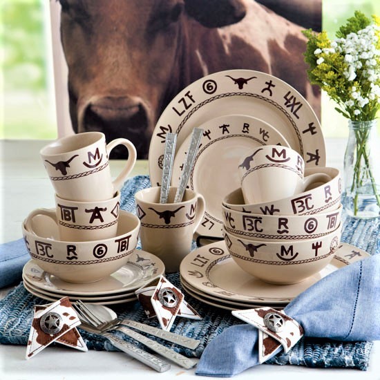 Branded Western Dinnerware Set - Southwestern - Dinnerware Sets - by ...
