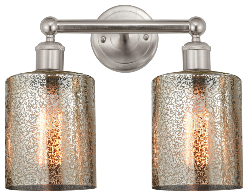 Edison Cobbleskill 14" Bath Vanity Light, Brushed Satin Nickel Finish ...