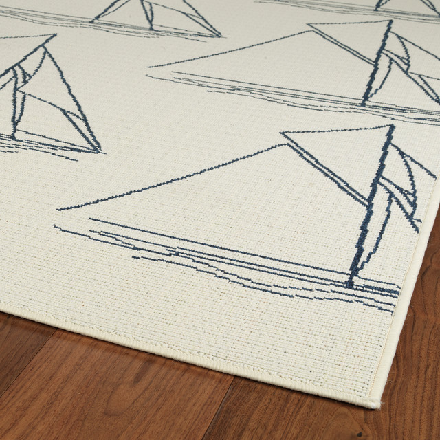 Kaleen Ivory Indoor/Outdoor Amalie Rug, 3'6"x5'6" - Beach Style ...