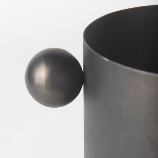 Juno Black Iron Vase, 7" - Industrial - Vases - by Mercana | Houzz