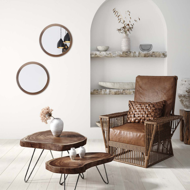 20" Round Copper Wall Mirror - Transitional - Bathroom Mirrors - by ...