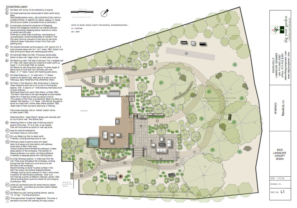 Oak Tree Setting With Hillside Views, Landscape Renovation, Northern ...