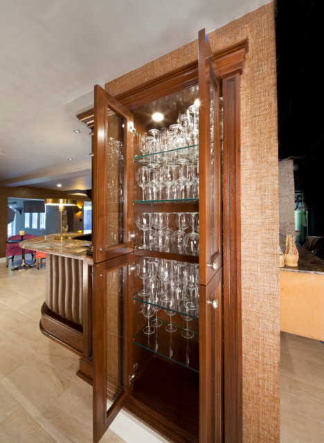 Custom mahogany home bar Rumson, NJ - Traditional - Home Bar - New York ...