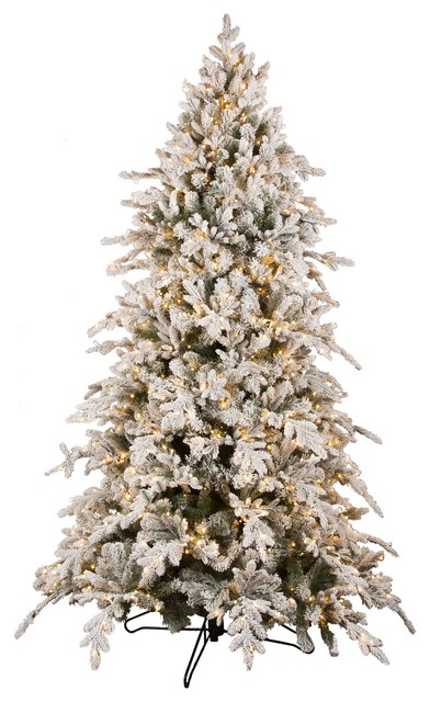 Forever Tree 9' Snowy Bavarian Pine Power Pole Tree with Remote ...