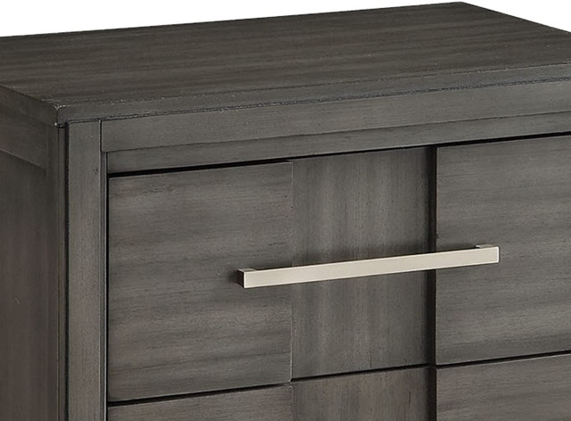 Benzara BM182990 Transitional Solid Wood Night Stand With Two Drawers ...