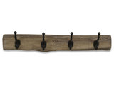 Rustic Wood Plank With 4 Wall Hooks - Rustic - Wall Hooks - by Cheungs ...