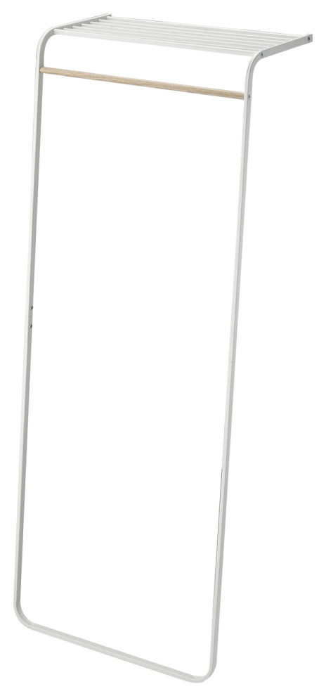 Leaning Coat Rack With Shelf, Steel, Holds 22 lbs - Contemporary ...