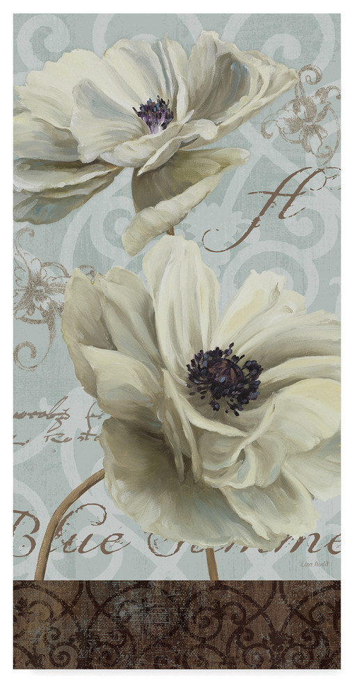 Lisa Audit 'Blue Summer IV' Canvas Art, 32"x16" - Contemporary - Prints ...