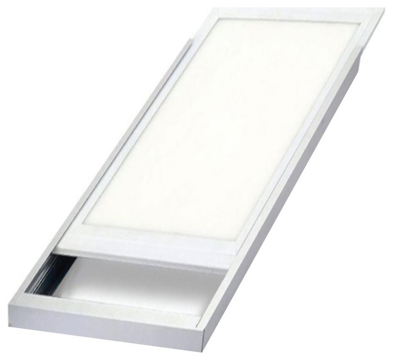 Integrated LED Dimmable Drop Flat Panel White Troffer With Frames, 2 ...