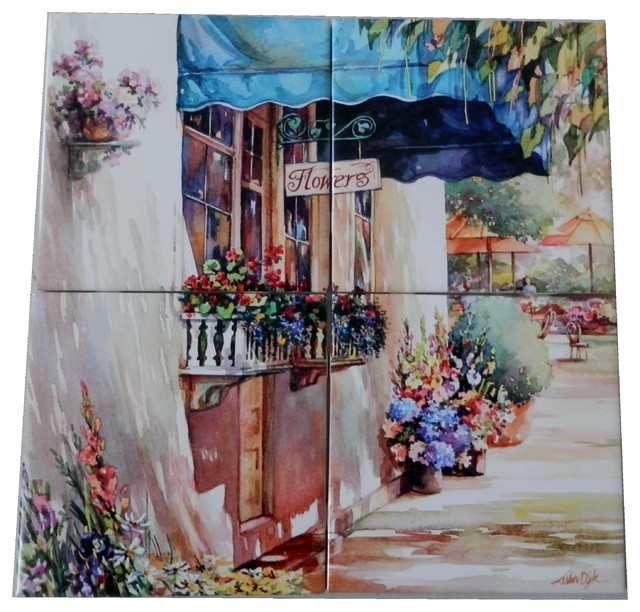 Flower Shop 2 - Tile Mural. - Country - Tile Murals - west midlands ...