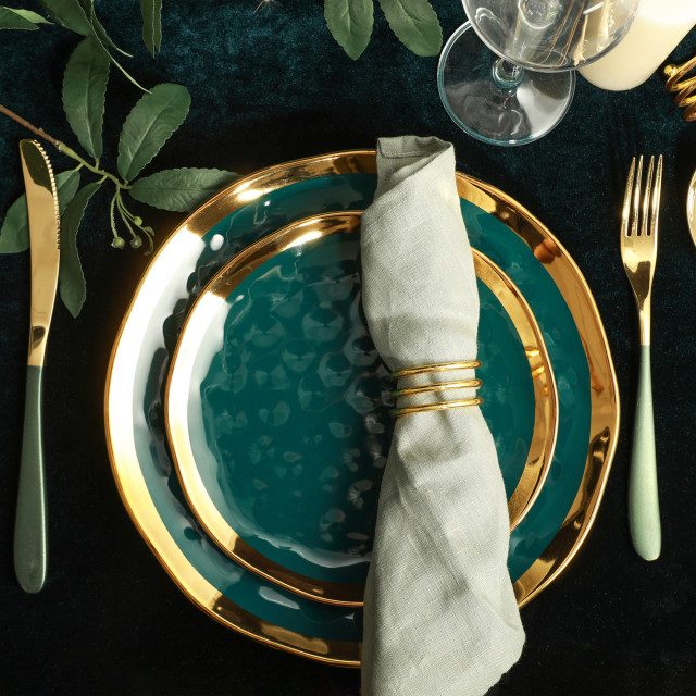 Stone Lain Florian Porcelain Dinnerware Set, 16-Piece - Contemporary ...