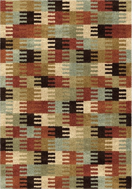 Orian Rugs, Geometric Geometric Coleman, Multi, Area Rug, 5'3"x7'6 ...