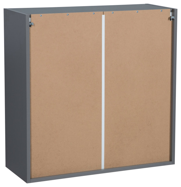 24 x 30 Wall Cabinet-Double Door-Grey, 24 x 30 x 12|White Classic ...
