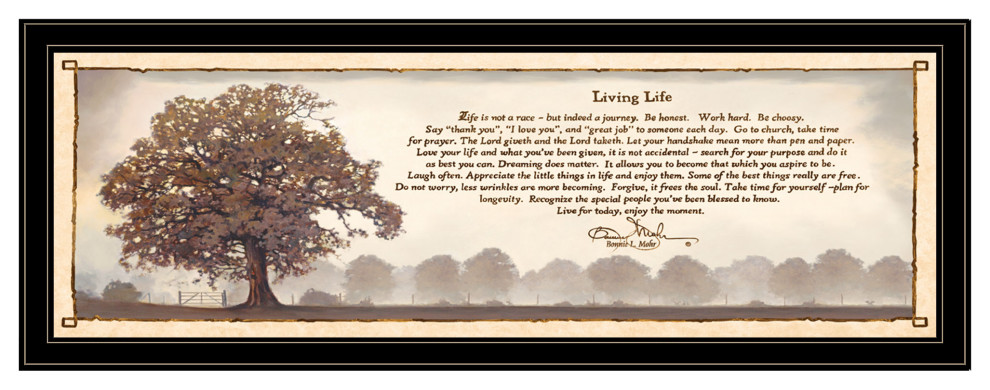 "Living Life" By Bonnie Mohr, Ready to Hang Framed Print, Black Frame ...