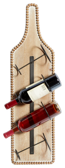 Farmhouse Brown Wood Wall Wine Rack 77895 - Farmhouse - Wine Racks - by ...
