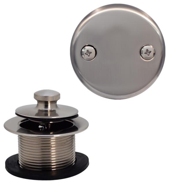 Twist & Close Sch. 40 PVC Bath Waste With Two-Hole Elbow, Stainless ...