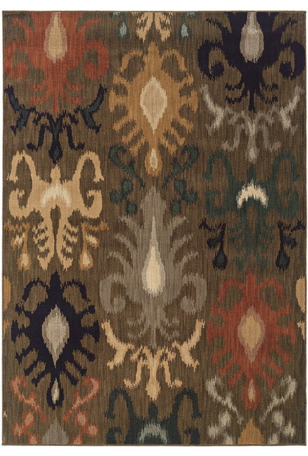 Oriental Weavers Kasbah 3830D Brown Rug, 5'3" X 7'6" - Mediterranean ...