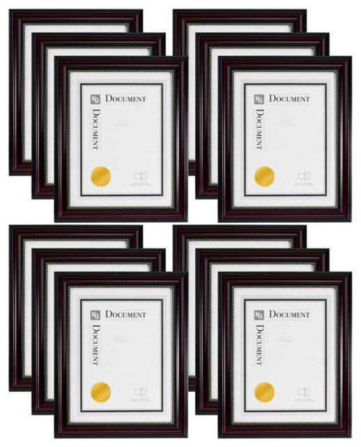 kieragrace KG Traditional Lucy Document Frame 12-Pack Brown Plastic ...