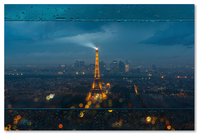 Mathieu Rivrin 'Raining Day in Paris' Canvas Art, 16x24 - Traditional ...