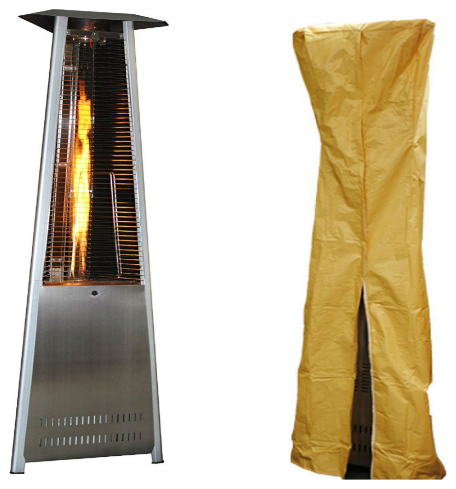 Triangle Design Portable Propane Patio Heater, Stainless Steel With ...