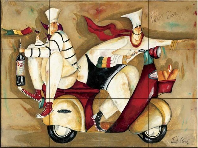 Tile Mural, Tutto Bene by Jennifer Garant, 24" x 18" (12 Tiles ...