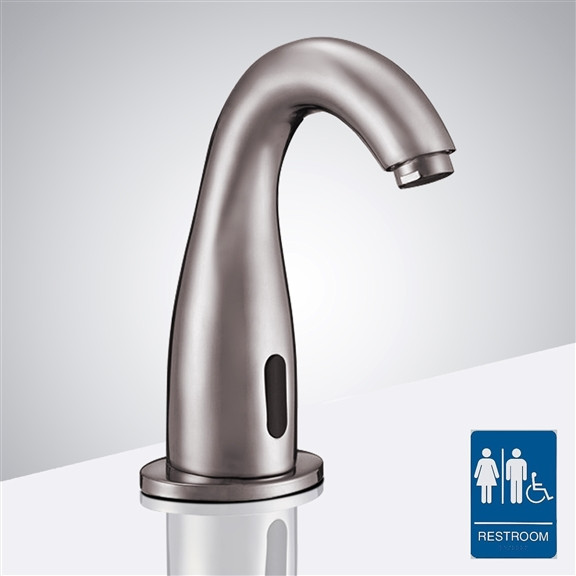Fontana Plato Automatic Commercial Brushed Nickel Sensor Faucet ...