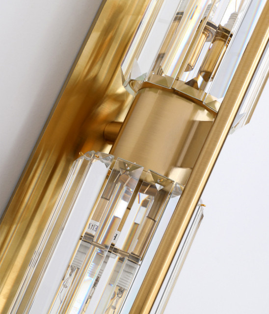 Luxury Crystal Wall Lamp, Chinese Style, Dia4.7xh23.6" - Transitional ...