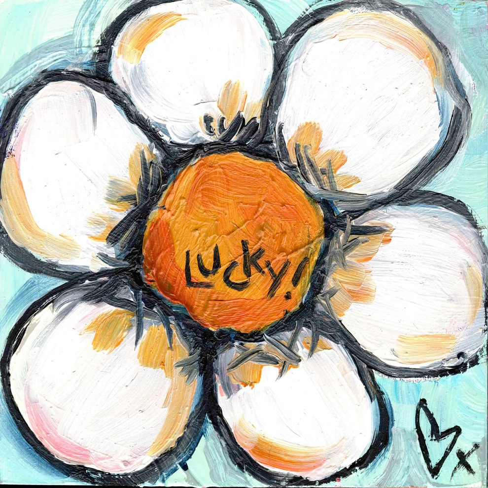 "Lucky Flower" Painting Print on Canvas by Tori Campisi, 48"x48 ...