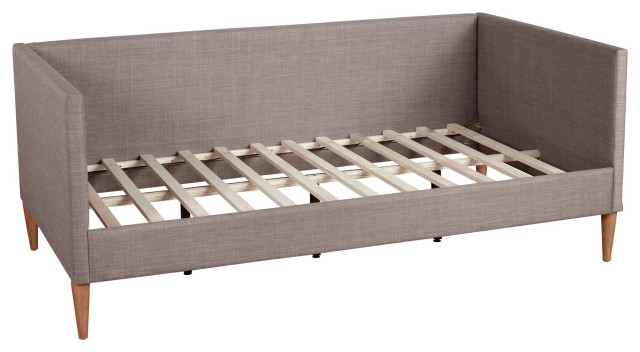 Benzara BM261847 Daybed With Wooden Frame and Fabric Upholstery, Dark ...