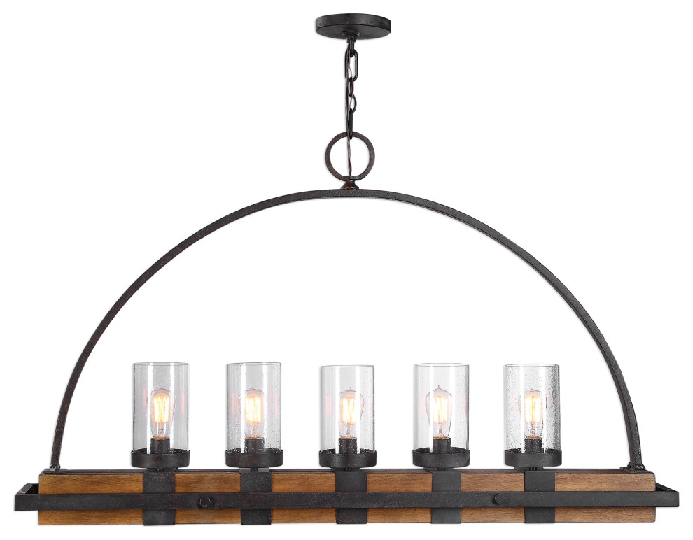 Atwood, 5-Light Island - Industrial - Kitchen Island Lighting - by ...