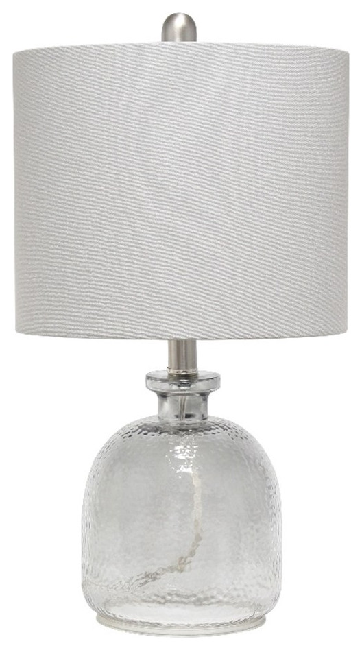 Elegant Designs Textured Glass Table Lamp Gray - Transitional - Table ...