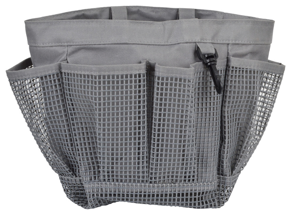 Utopia Alley Portable Mesh Shower Caddy with 6 external pockets and key ...