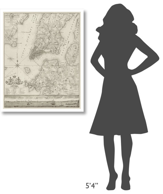 "Plan of New York, copied from the Ratzer Map, 1766-1767" Paper Art, 18 ...