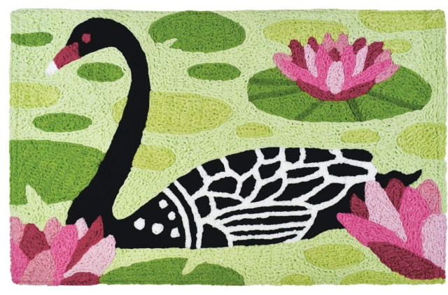 JellyBean Accent Rug Black Swan - Asian - Area Rugs - by Uber Bazaar ...