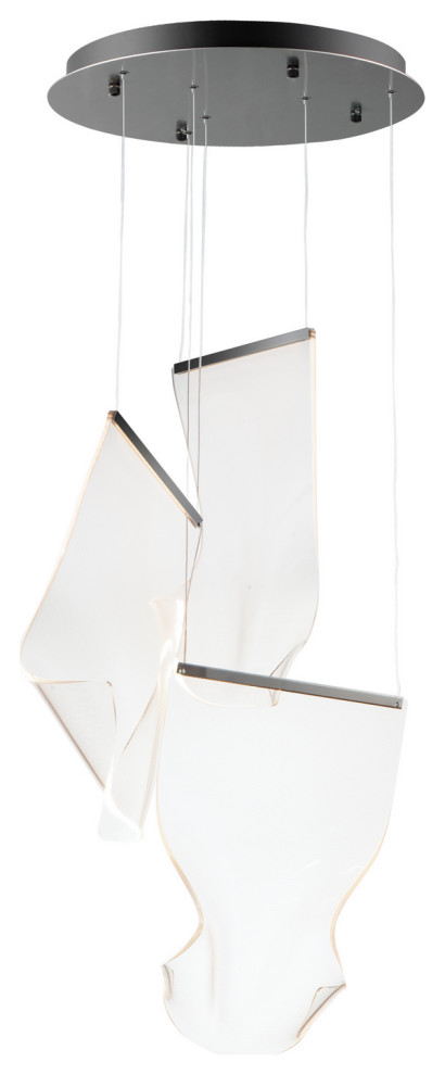 Rinkle LED Pendant, Brushed Gunmetal - Modern - Pendant Lighting - by ...