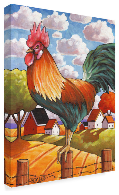 Cathy Horvath-Buchanan 'Rooster Country' Canvas Art, 35"x47 ...