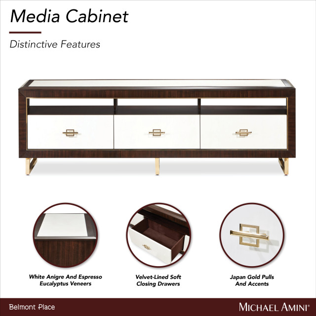 Belmont Place Media Cabinet Espresso - Contemporary - Entertainment ...