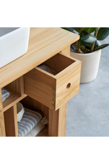 Teak Modern Vanity Unit | Tikamoon Coline - Transitional - Bathroom ...