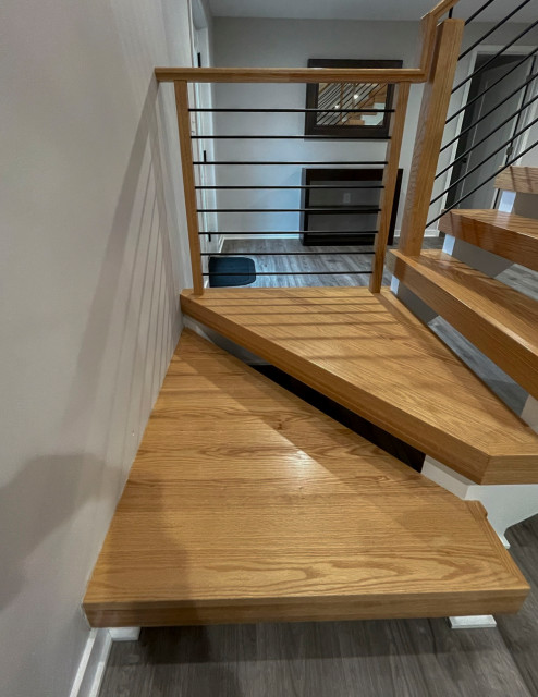 99_Modern & Open L-Shape-Winder Stair, Arlington VA 22207 - Staircase ...