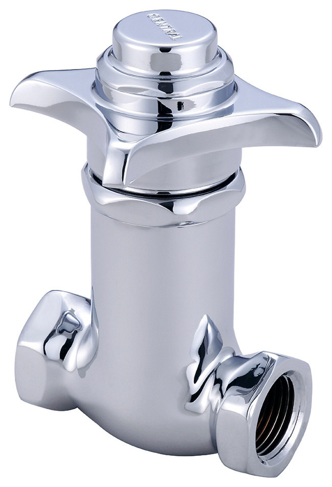 Central Brass Self-Close Straight Stop with 4 Arm Handle - Traditional ...