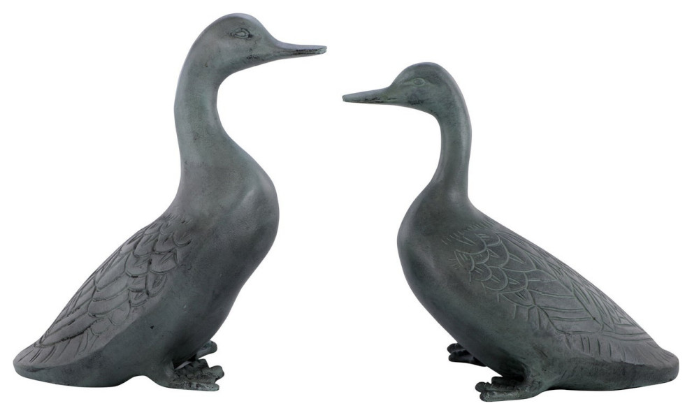 SPI Home Lucky Duckies Garden Pair Statues, 14.5 inches - Farmhouse ...