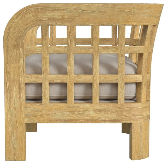 Home Square Outdoor Lounge Chair in Natural Finish - Set of 2 ...