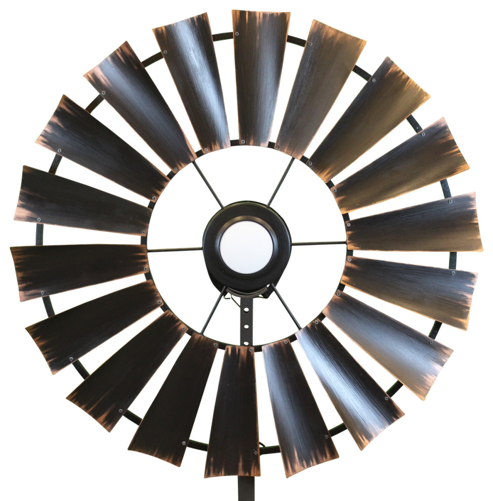 60 Inch Charred Whiskey Barrel Windmill Ceiling Fan | The American ...