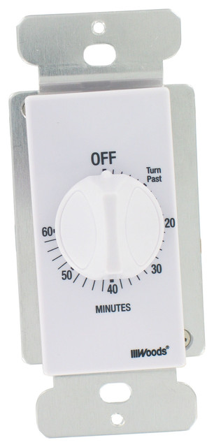 Woods White 60 Minute In Wall Spring Wound Countdown Timer ...