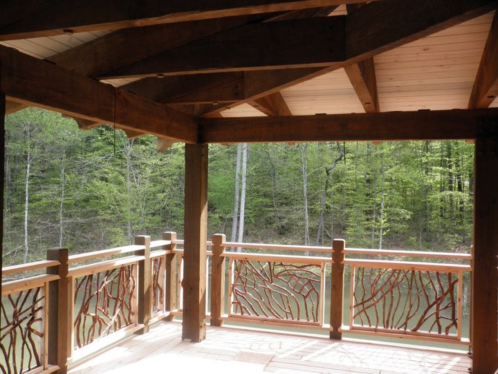 Lake at Lissara Lodge Deck Railing - Rustic - Other - by Mountain ...