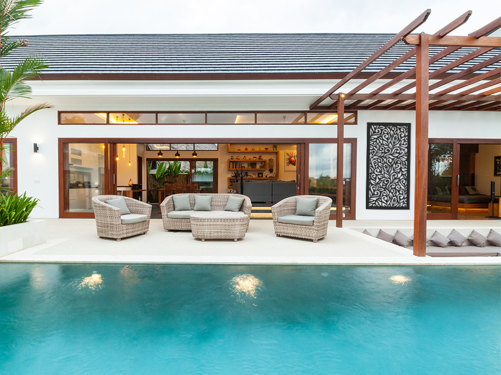 Elysium E005 Pool Decorative Screen Wall Art Gloss Black - Modern ...