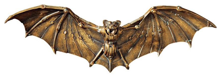 Design Toscano Cyber Bat Steampunk Plaque - Industrial - Wall ...